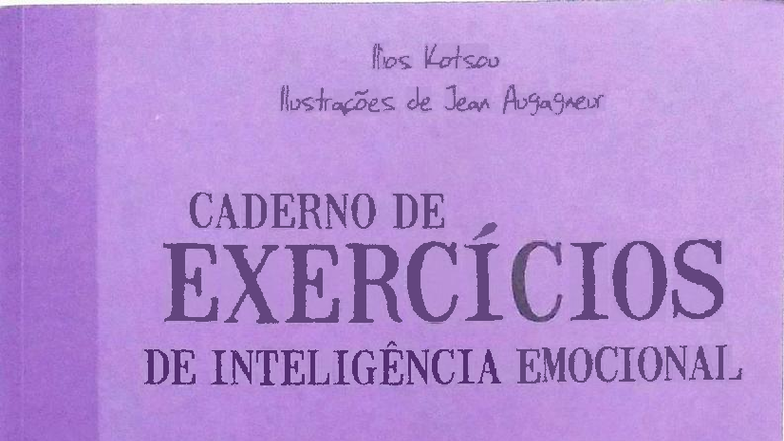 Caderno de Exercícios de Inteligência Emocional - ILIOS KOTSON - Studocu