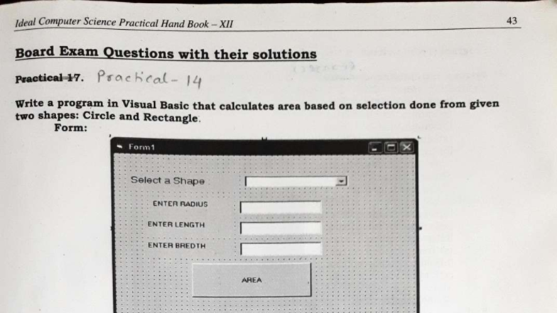CS1 Practical XII Exam Questions & Solutions for Visual Basic - Studocu