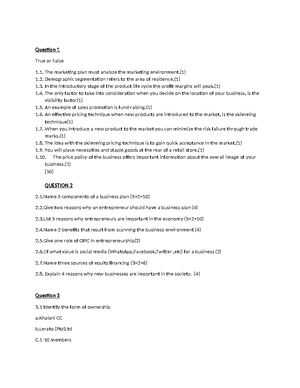 EBM N4 Final Exam - Test 1 Notes on Entrepreneurship & Business ...