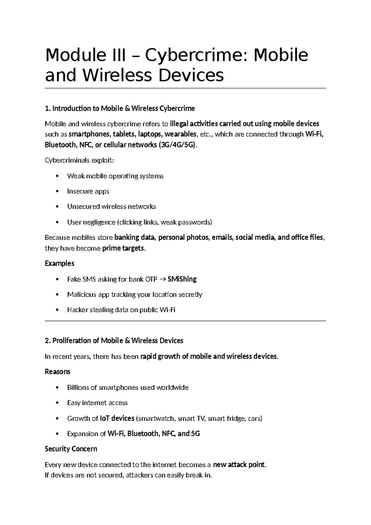 Cybercrime: Mobile & Wireless Devices Overview and Security Insights ...