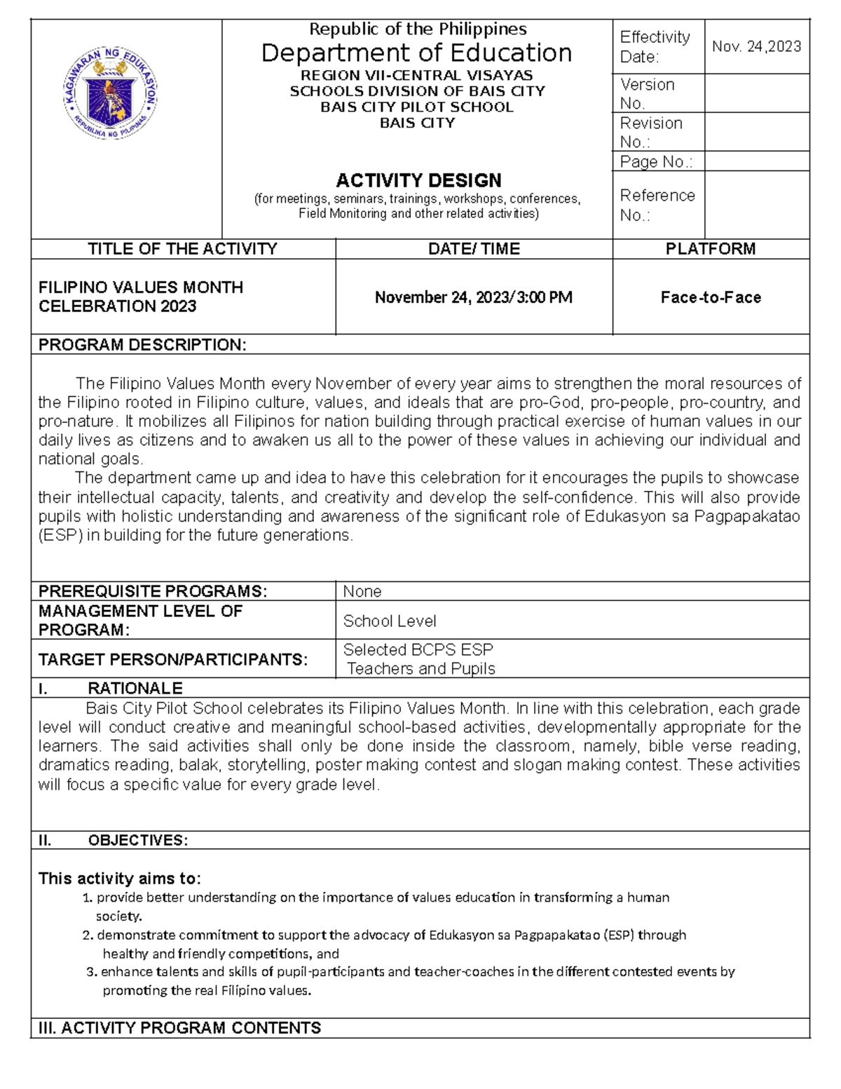 2023 BCPS- Activity Design-ESP Month-edited - Republic of the ...