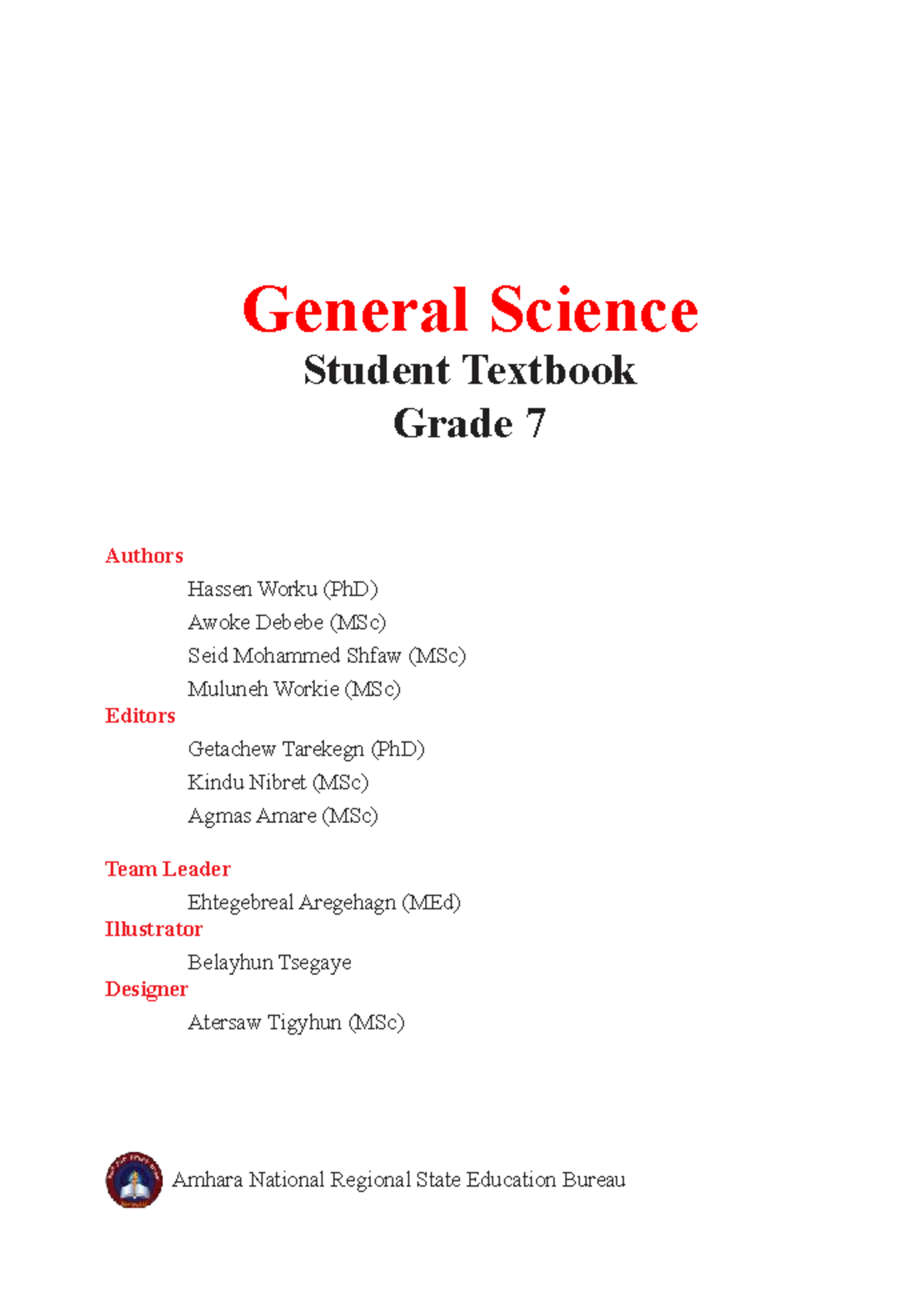 General Science Grade 7: Student Textbook on Elements, Compounds ...