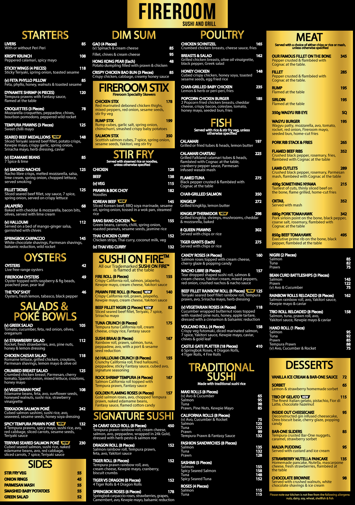 Fireroom-Castle-Gate - STIR FRY CHICKEN 128 BEEF 138 (v) VEG 115 PRAWN ...
