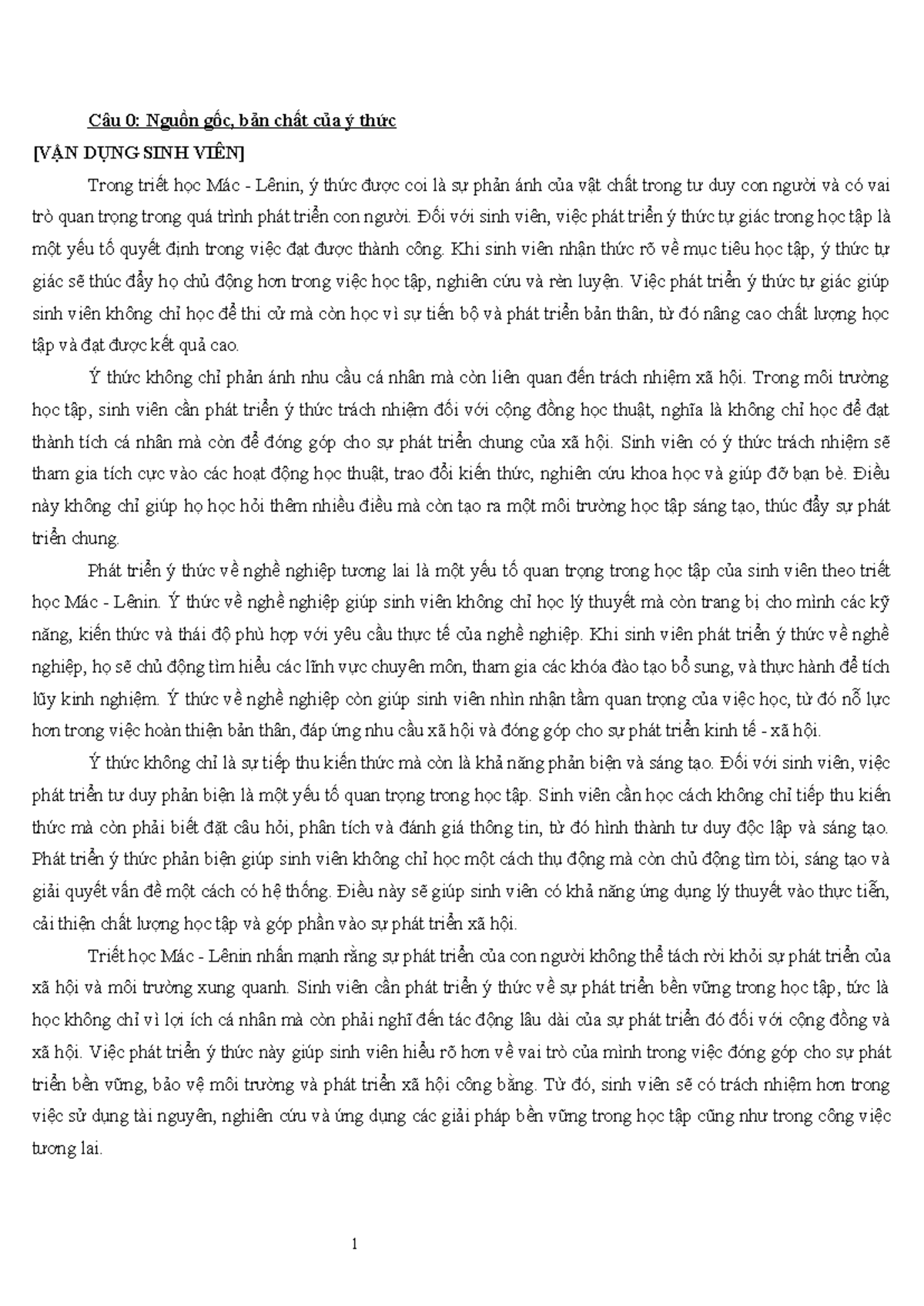 Tài liệu DỤNG SINH: Phát triển ý thức và trách nhiệm trong triết học ...