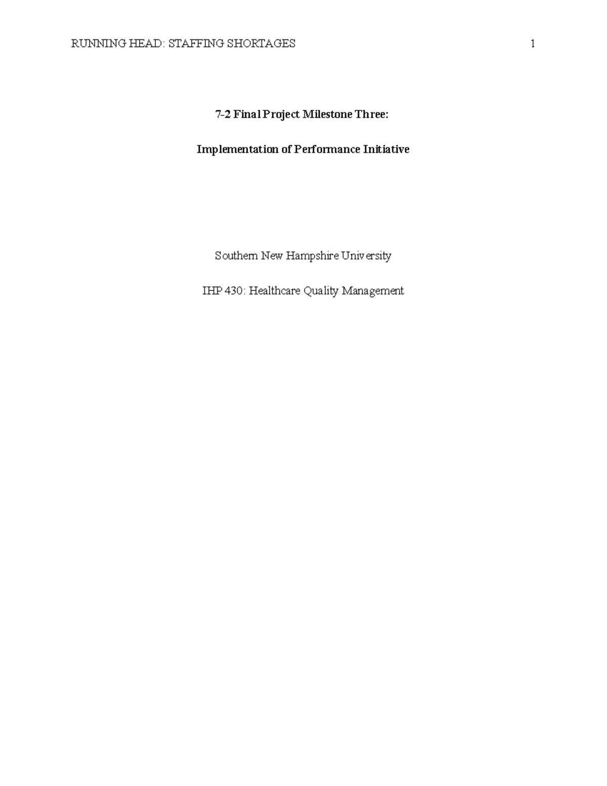 7 2 Final Project Milestone Three Implementation Of Performance Initiative However A