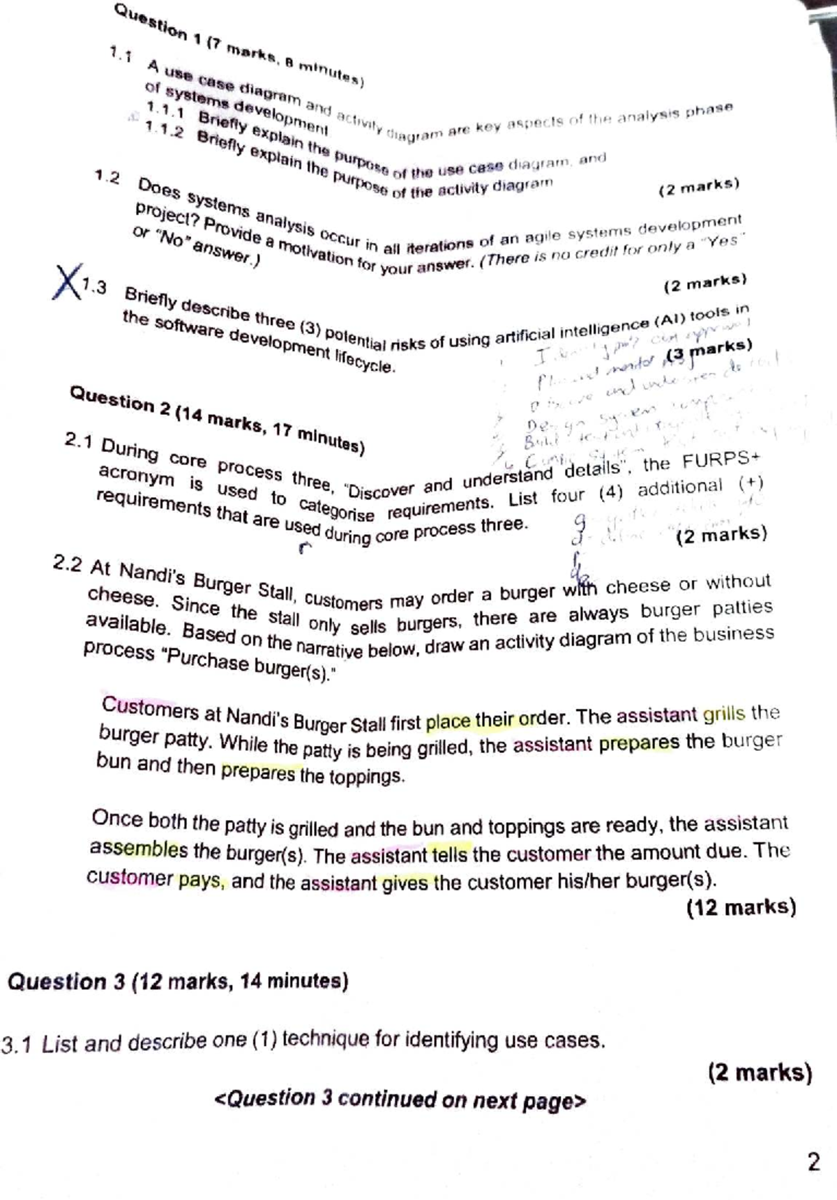 Analysis Phase and Activity Diagram for Use Cases (Course Code: AD 1.1 ...