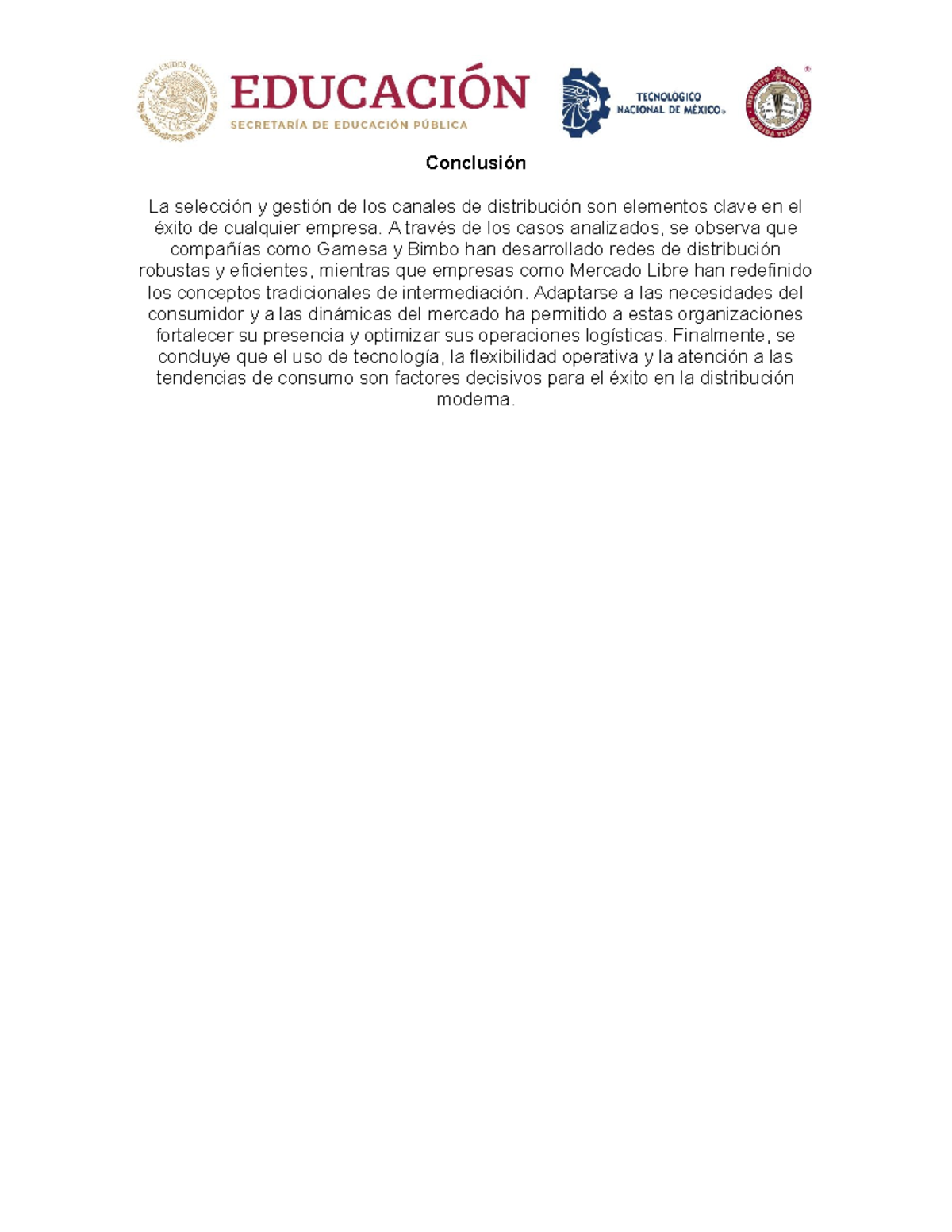 Conclusión sobre Canales de Distribución y su Importancia en Éxito ...