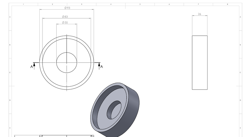 Voorkant behuizing - Tekening - 35 83 93 A A 26 10 11 SECTION A-A B C F ...