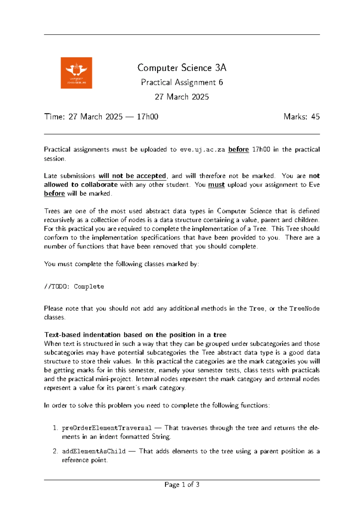 Computer Science 3A 2021 Exam Memo - ACSSE CSC03A3 Final Exam Insights ...
