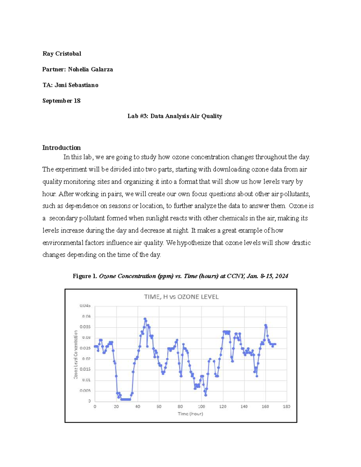 Lab Data Analysis: Ozone Concentration Study - Chem Lab - Studocu