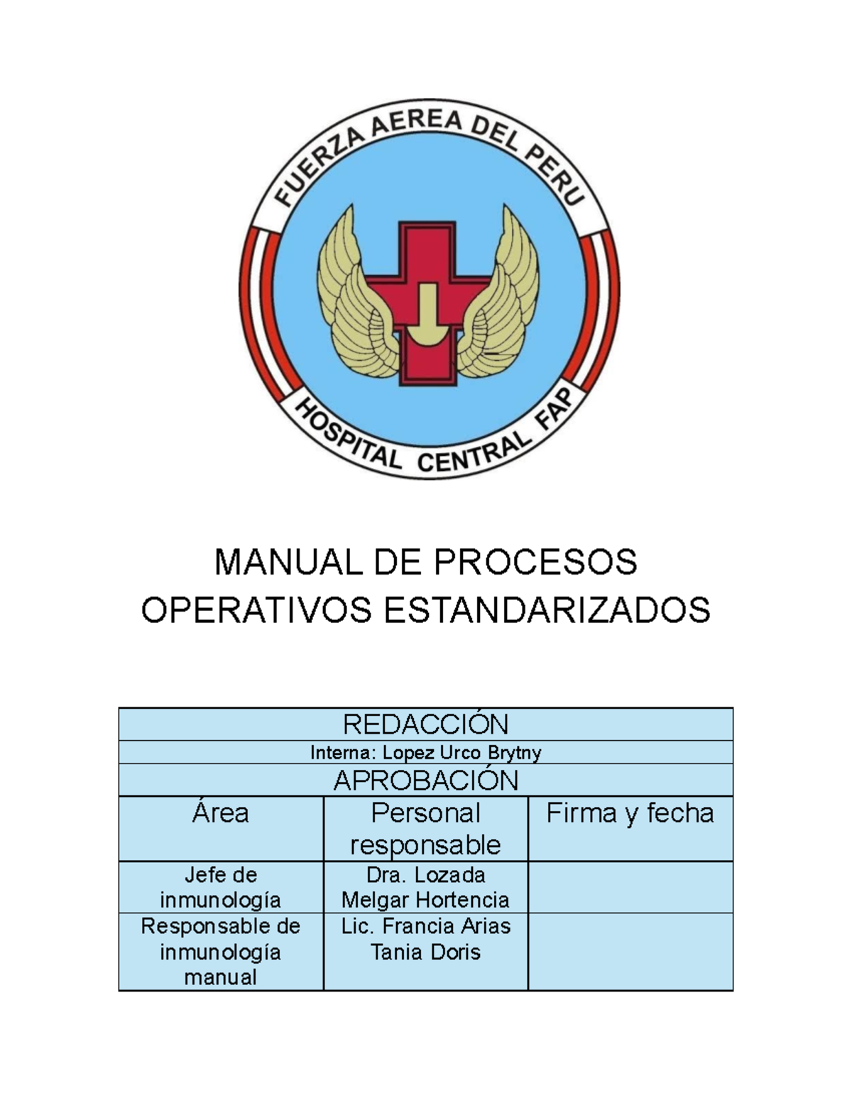 POE-I-01 Manual de Procesos para Perfil ENA en Inmunología - Studocu