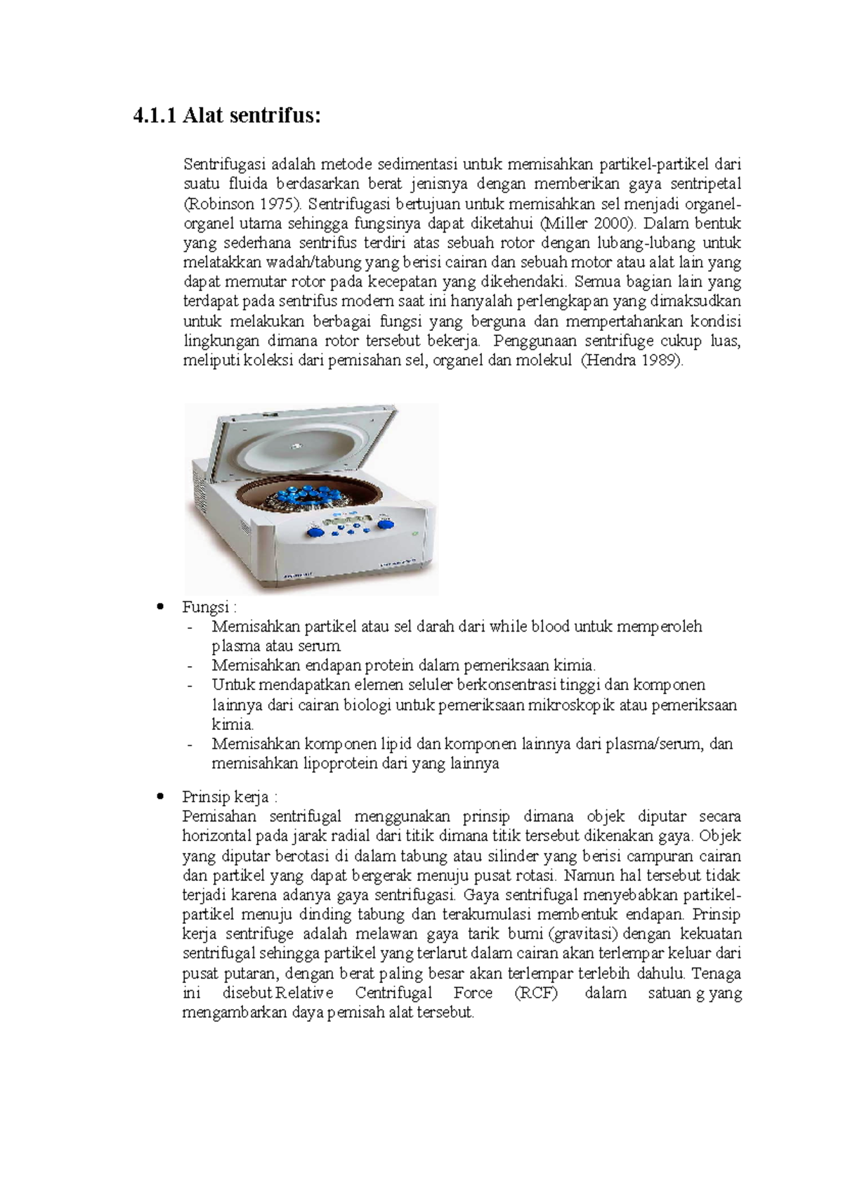 Alat Sentrifus dan Metode Sentrifugasi: Prinsip dan Penggunaan - Studocu