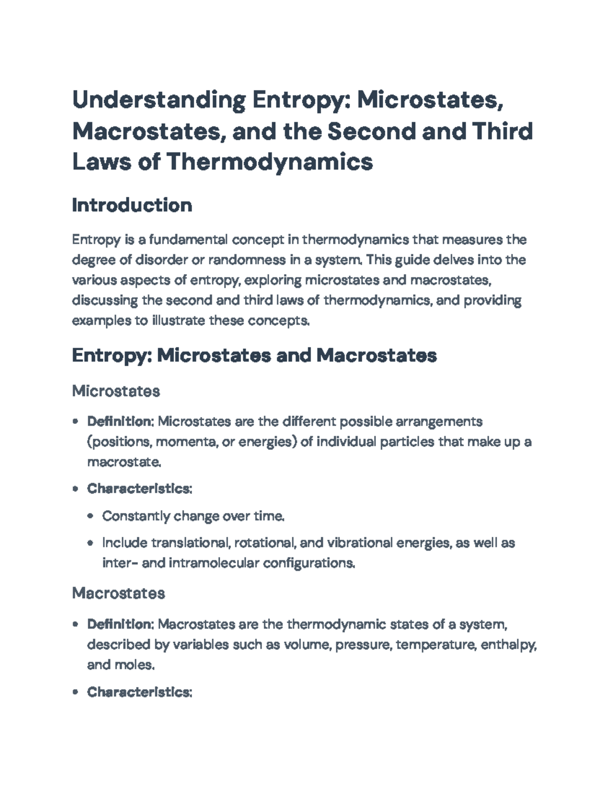 Understanding Entropy: Microstates, Macrostates & Laws of ...