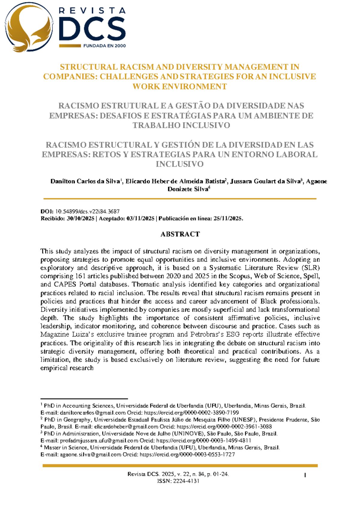 DCS 2025: Structural Racism & Diversity Management Strategies for ...