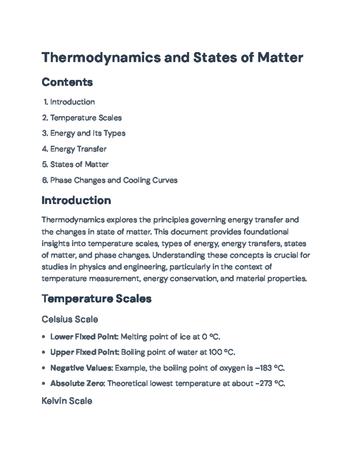 Thermodynamics and States of Matter: Concepts and Applications ...
