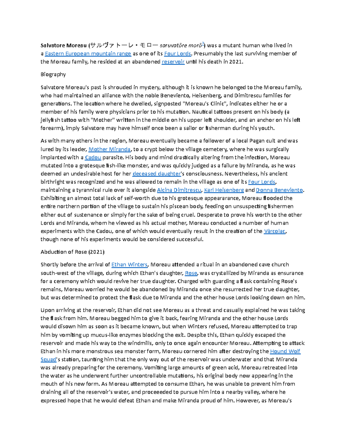 Salvador Moreau: The Tragic Tale of a Mutant Lord (Case Study) - Studocu