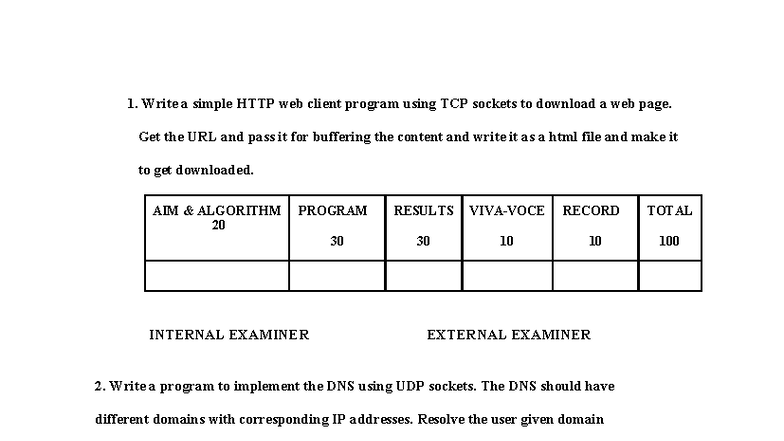 Cn Lab - Programming Notes: TCP/UDP Socket Implementations - Studocu