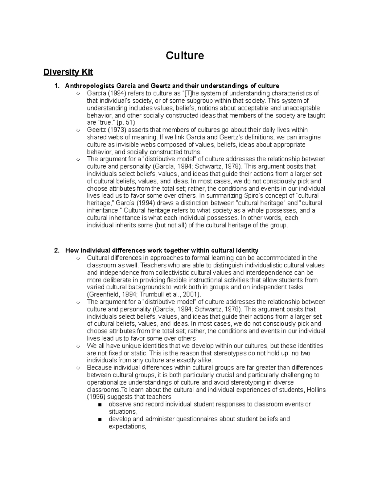 Culture CUA1 Task 1 - Culture Task 2 Erika Hurless A1. Background ...