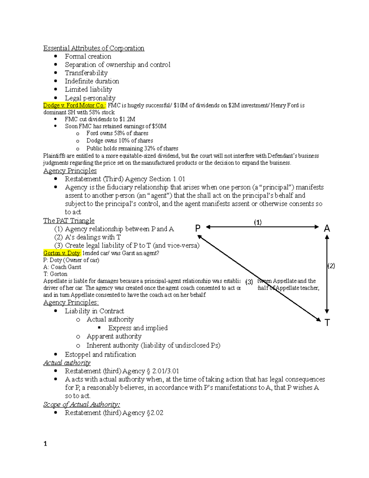 Biz Org Final Exam Outline: Key Concepts and Case Summaries - Studocu