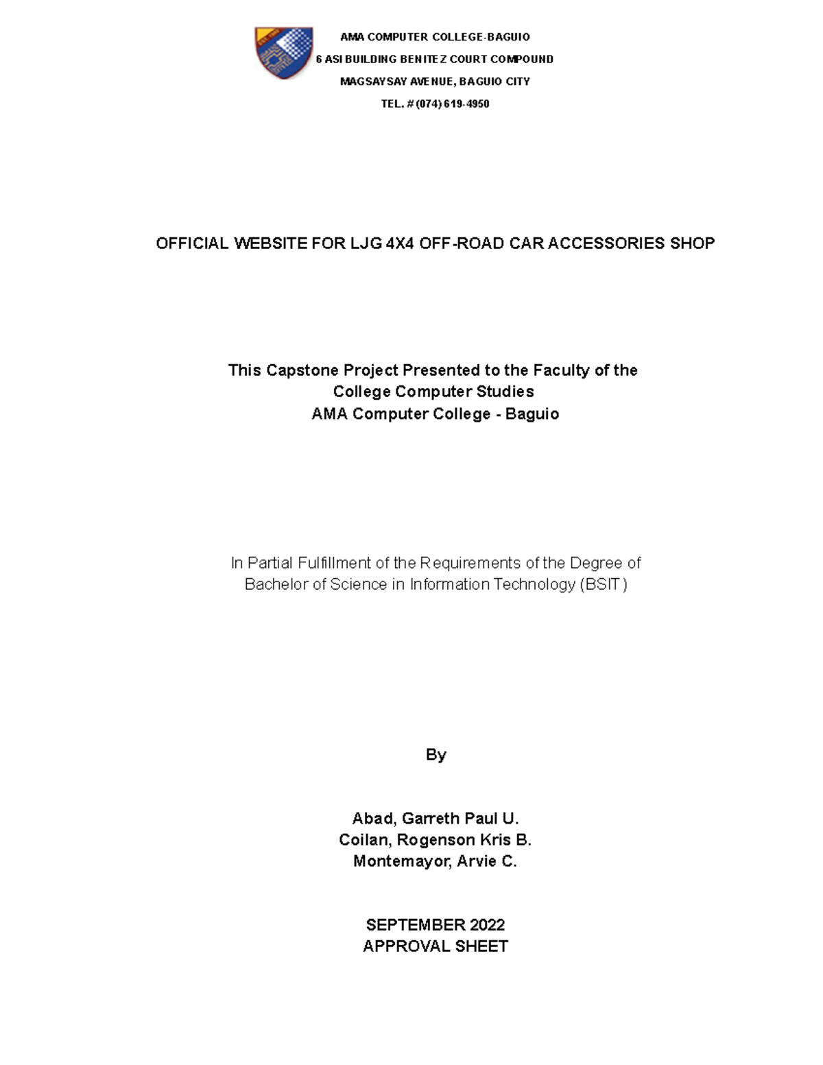 Capstone Project: Official Website Development for LJG 4X4 Off-Road ...