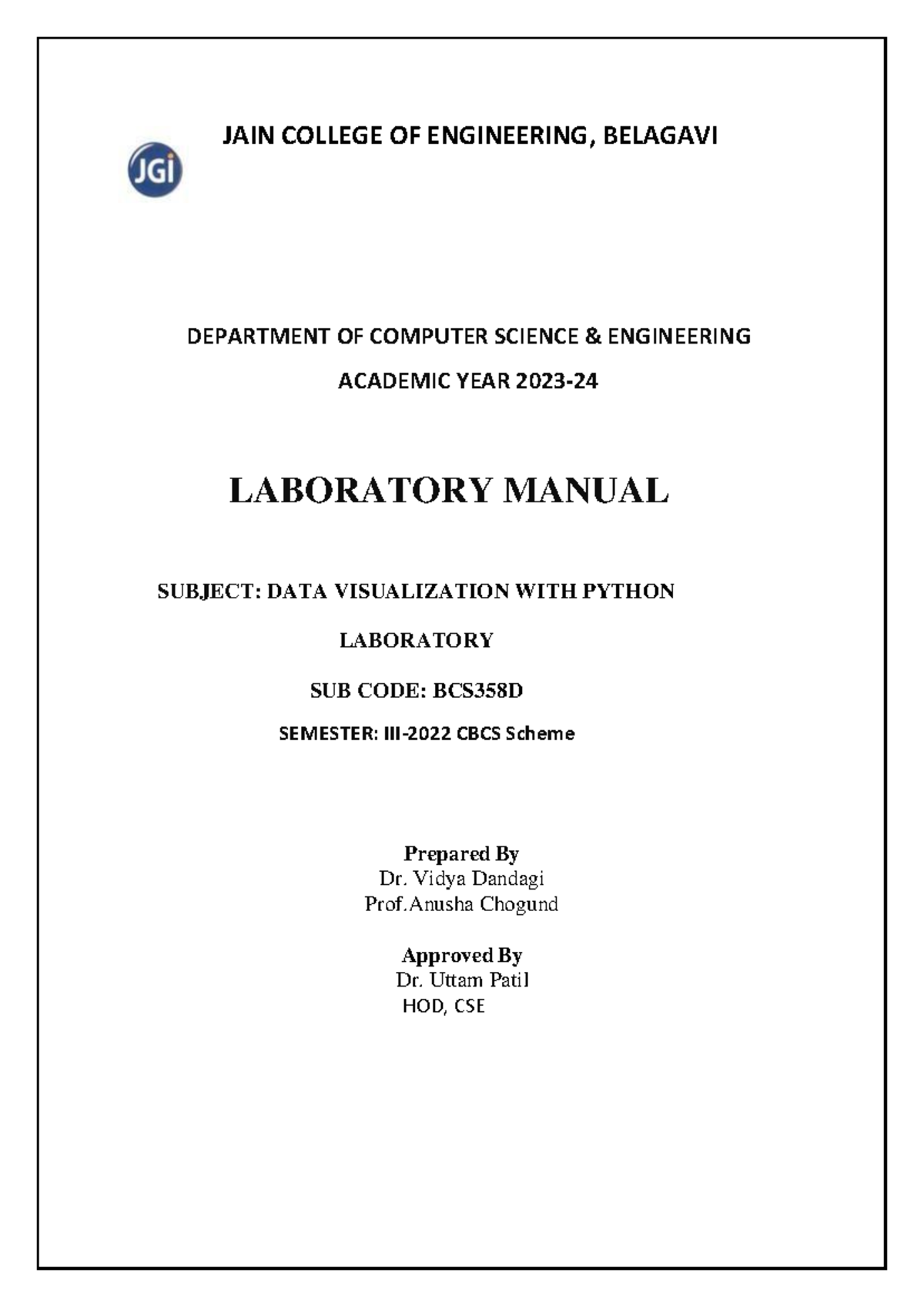 Data Visualization with Python - BCS358D Lab Manual for Semester III ...