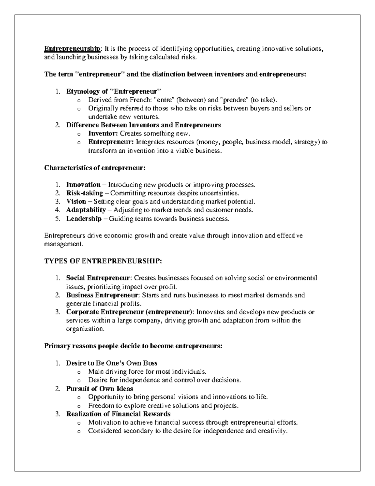 Seven Key Sources of Innovation - Entrepreneurship: It is the process ...