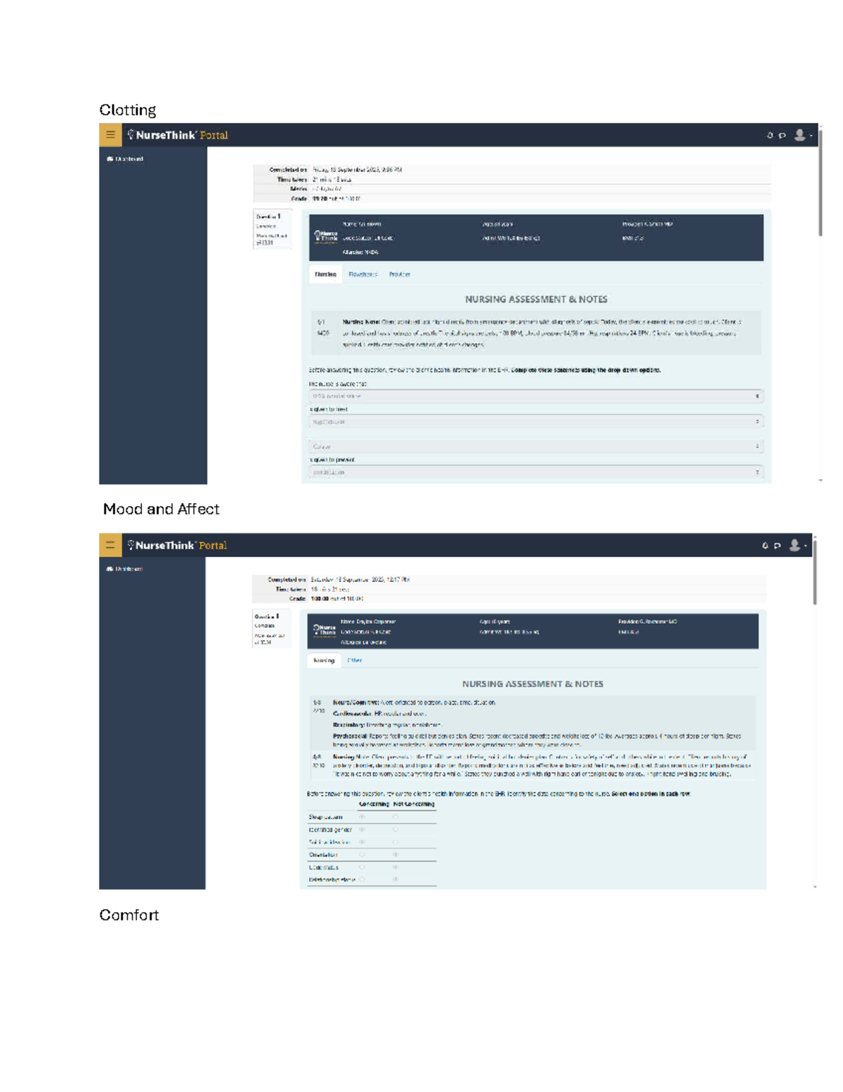 CJSIM Nursing Assessment Notes & Dashboard Review - Studocu