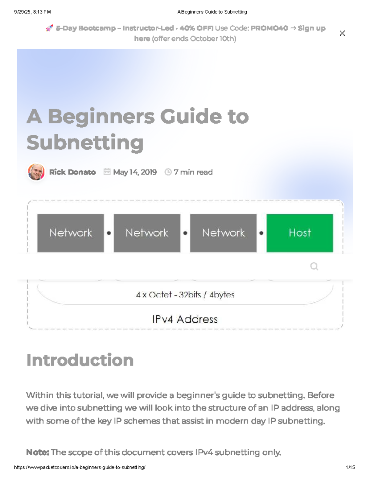 A Beginners Guide to Subnetting: Understanding IPv4 Basics - Studocu