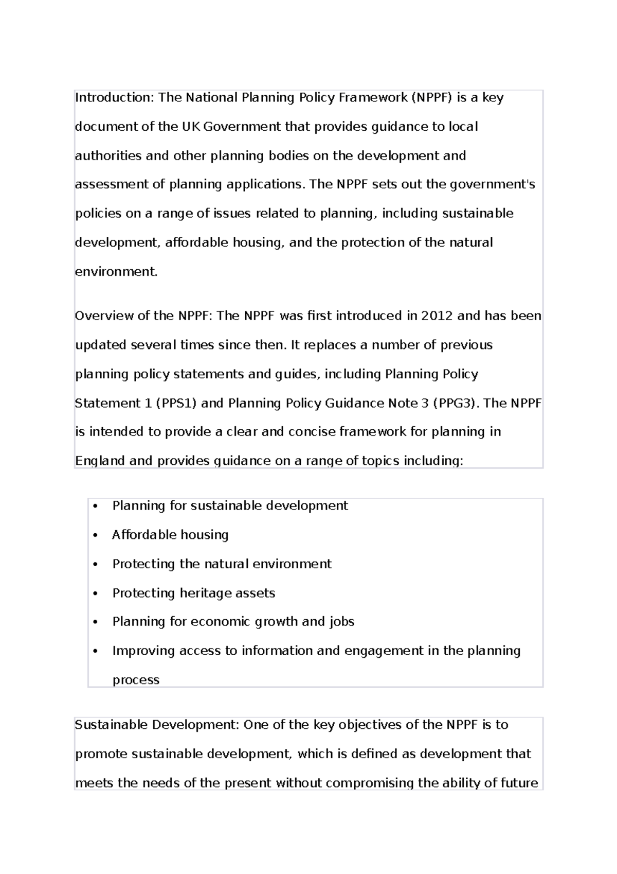 The National Planning Policy Framework - The NPPF sets out the ...