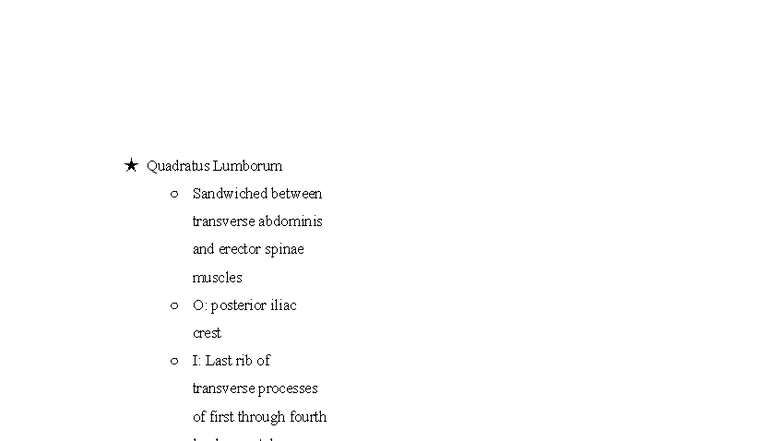 Muscle Anatomy Exam Prep Notes - Course Code TBD - Studocu