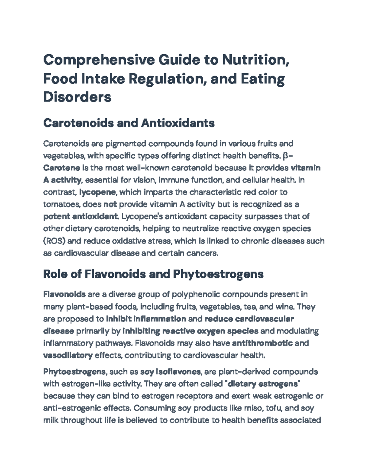 Comprehensive Guide to Nutrition & Eating Disorders (Course Code: NUTR ...