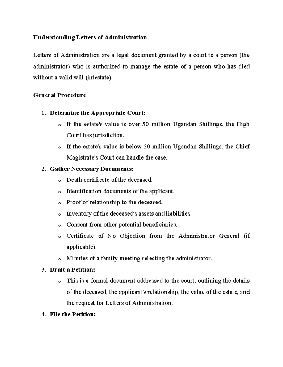 Understanding Letters of Administration: A Guide to Legal Procedures ...