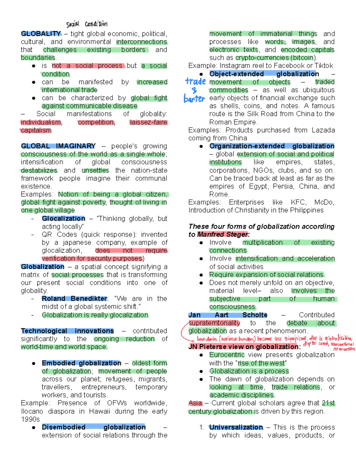 GLOBALITY: Understanding Economic, Political, and Cultural ...