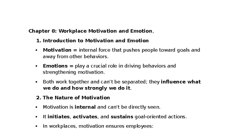 Industrial Psychology Notes: Motivation, Emotion, and Workplace ...