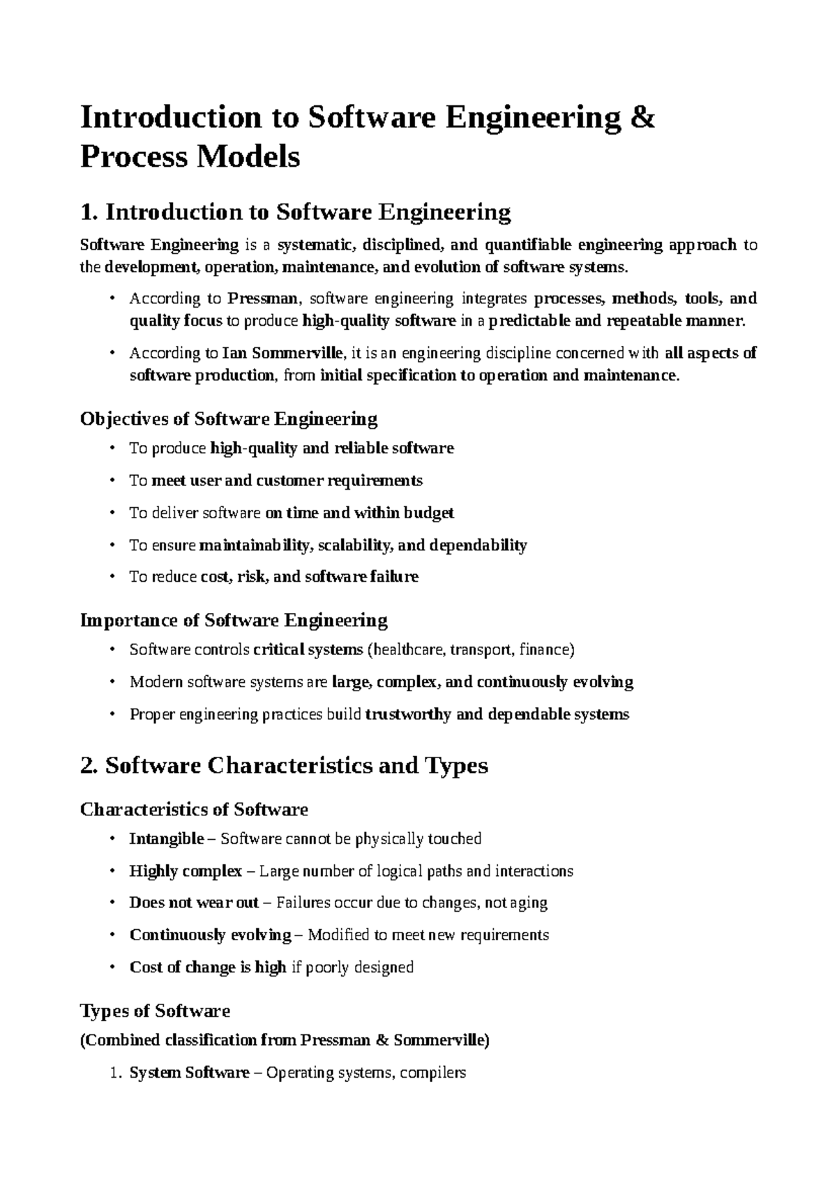 Software Engineering Process Models: An Introductory Overview - Studocu