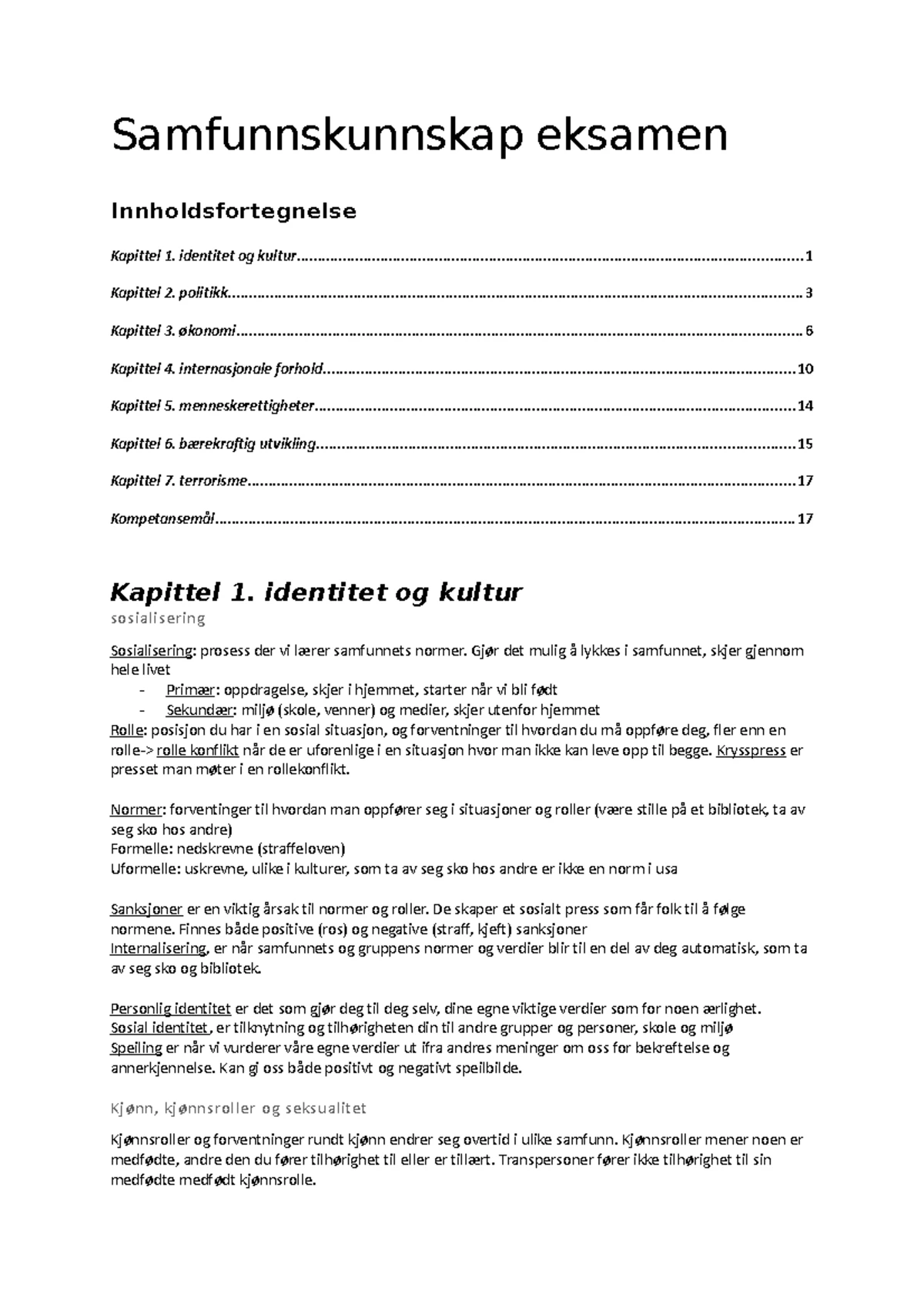 Kultur i endring - Samfunnskunnskap - Kapittel 4 Notater - Studocu