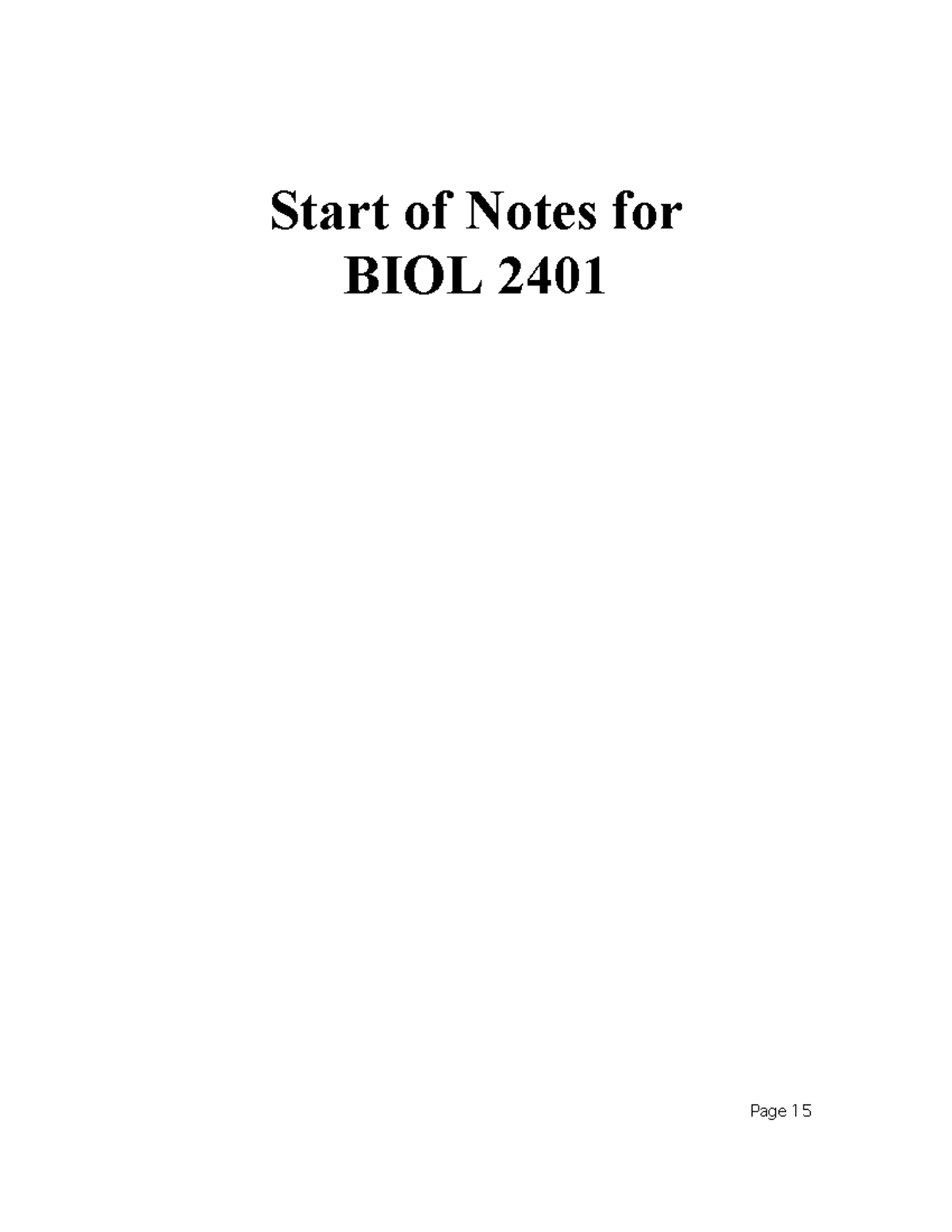 BIOL 2401 Study Notes: Cellular Structure & Function Overview - Studocu