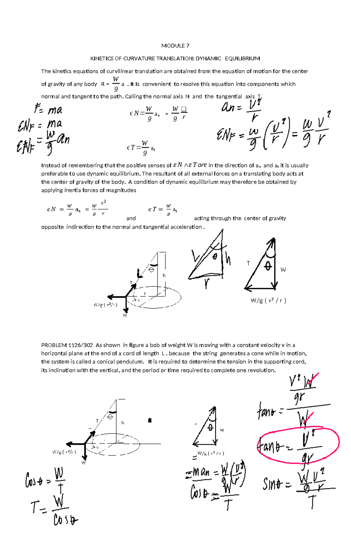 EE 2B Module 7 - Kinetics of Curvilinear Translation & Dynamic ...