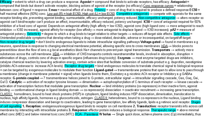 PHAR2011 Cheat Sheet: Drug Efficacy, Potency, and Toxicology Insights ...