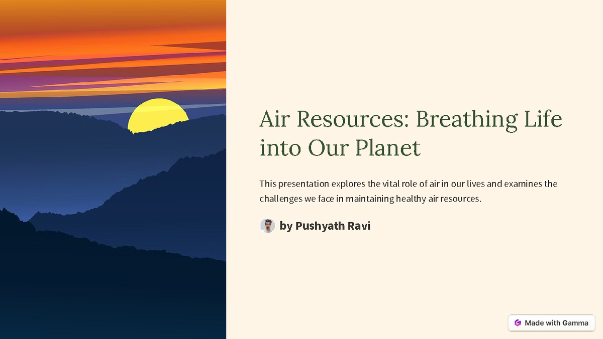 Air Resources Breathing Life into Our Planet(1) - Air Resources ...