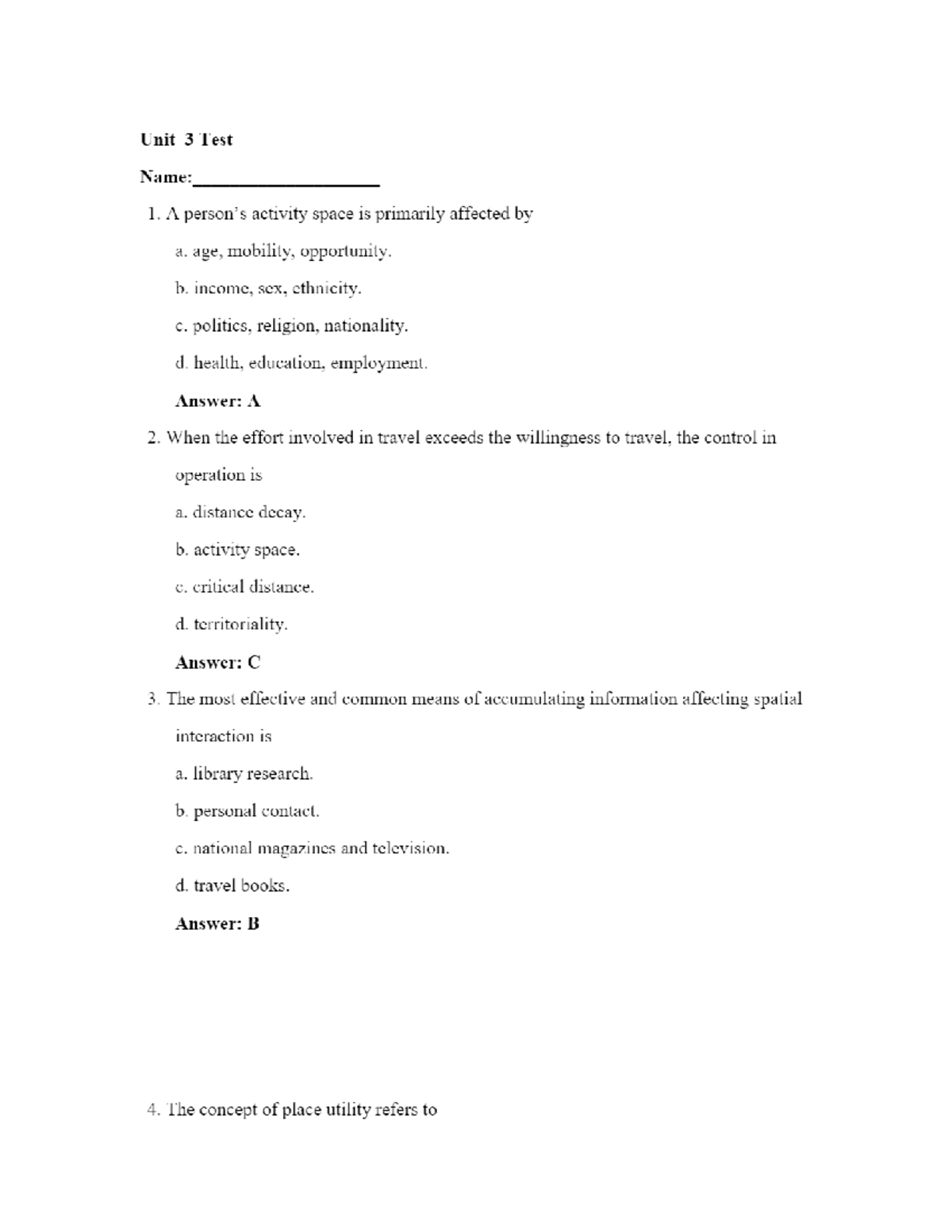 Unit 3 test - Practice questions for environmental science 101. - ENV ...