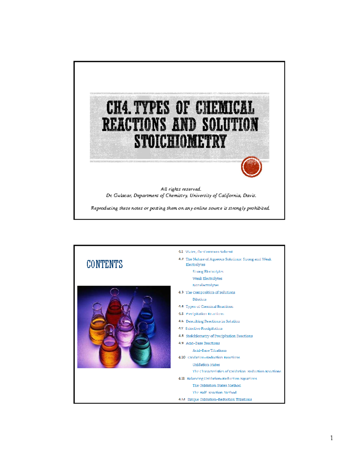 CHE 2A Lecture Notes: Acid-Base Reactions & Electrolyte Properties ...