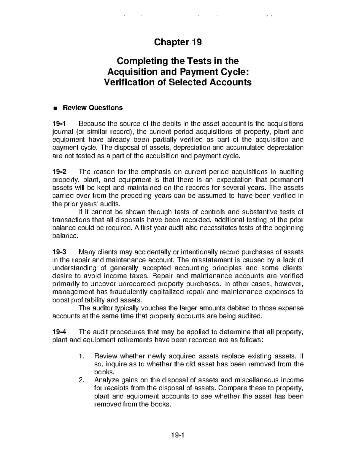 Solution Manual Auditing and Assurance Services 13e by Arens Chapter 19 ...