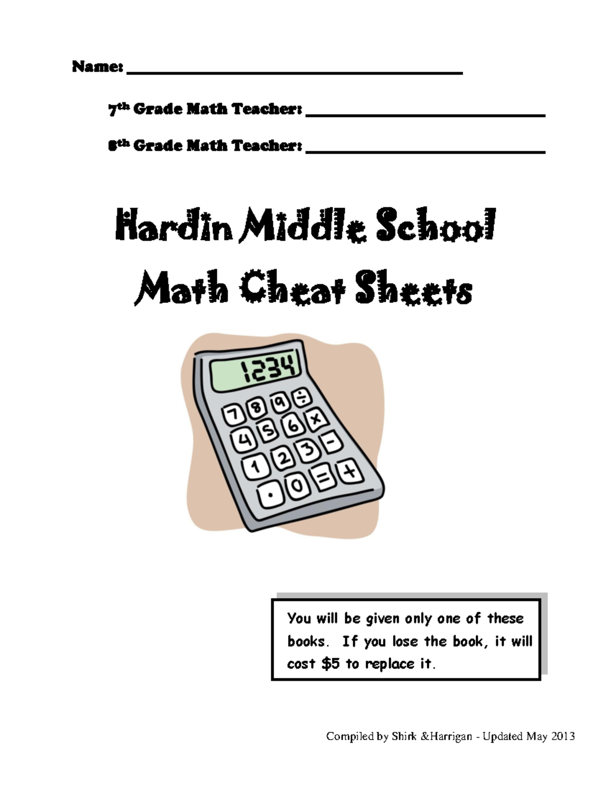 Math Cheat Sheet for Grades 7 & 8: Essential Concepts and Formulas ...