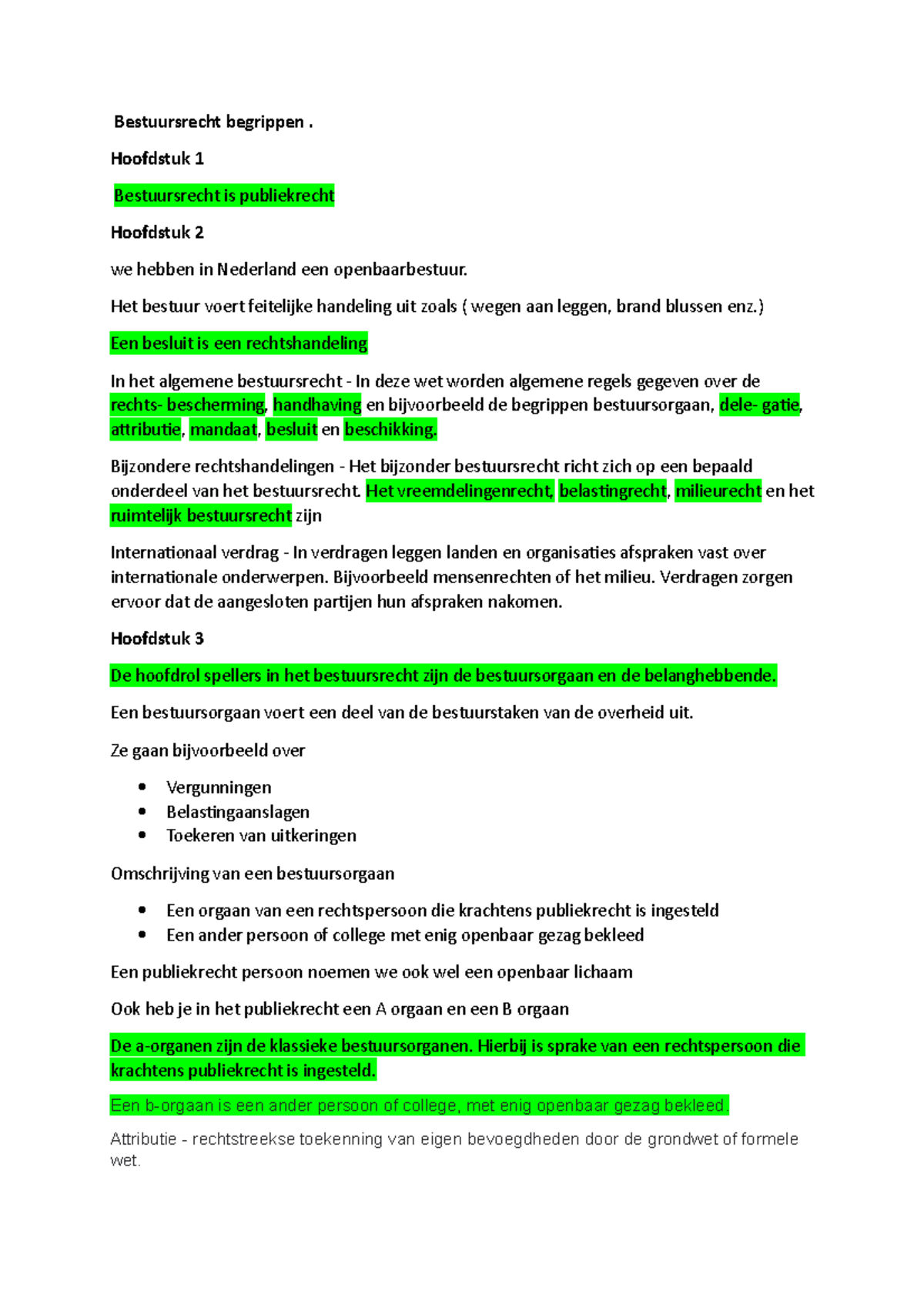 Bestuursrecht Begrippen en Kernconcepten - Hoofdstukken 1 t/m 10 ...