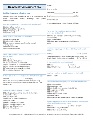 Comprehensive Community Assessment Tool Guide: Built Environment Focus ...
