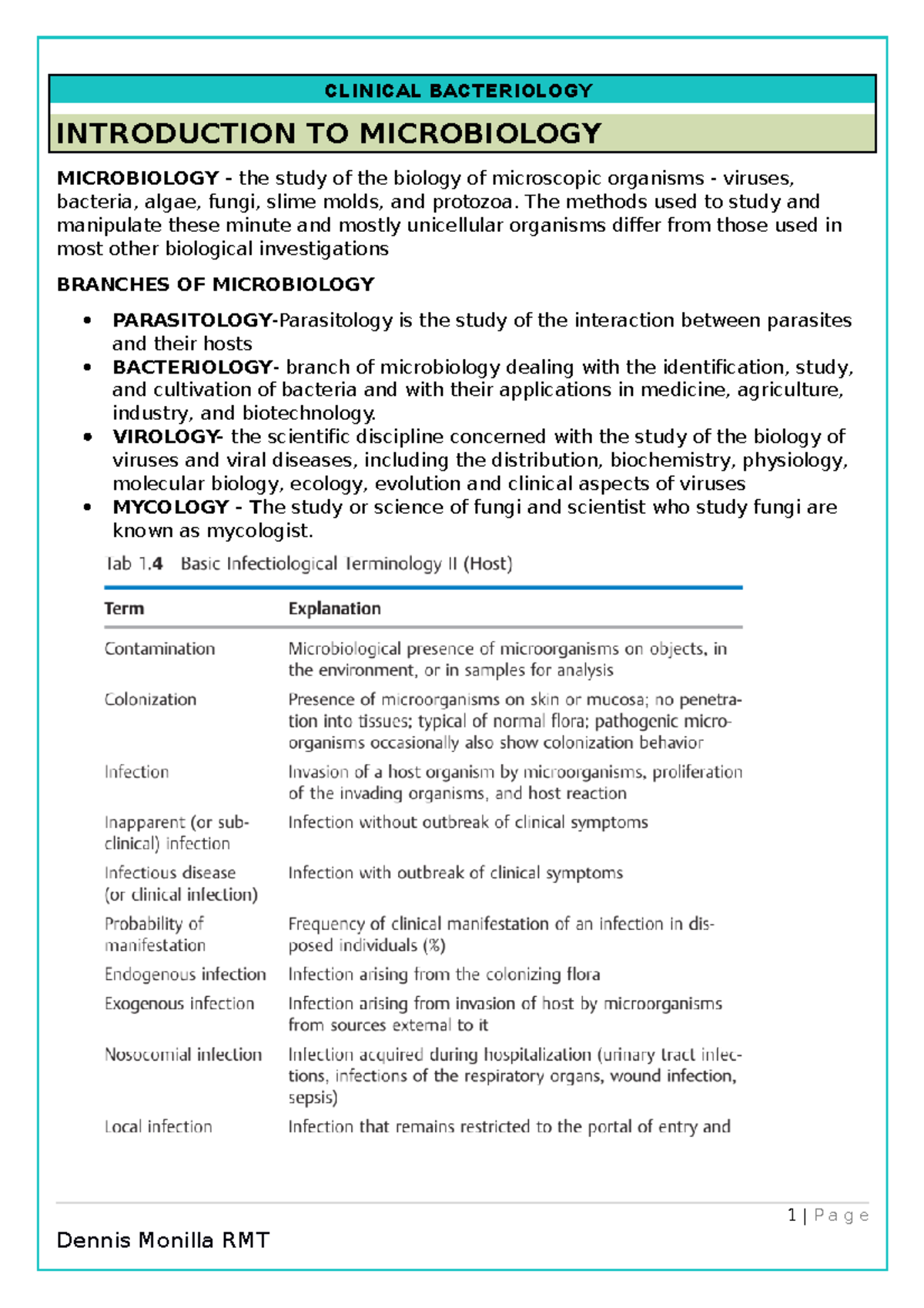 Clinical- Bacteriology - CLINICAL BACTERIOLOGY INTRODUCTION TO ...