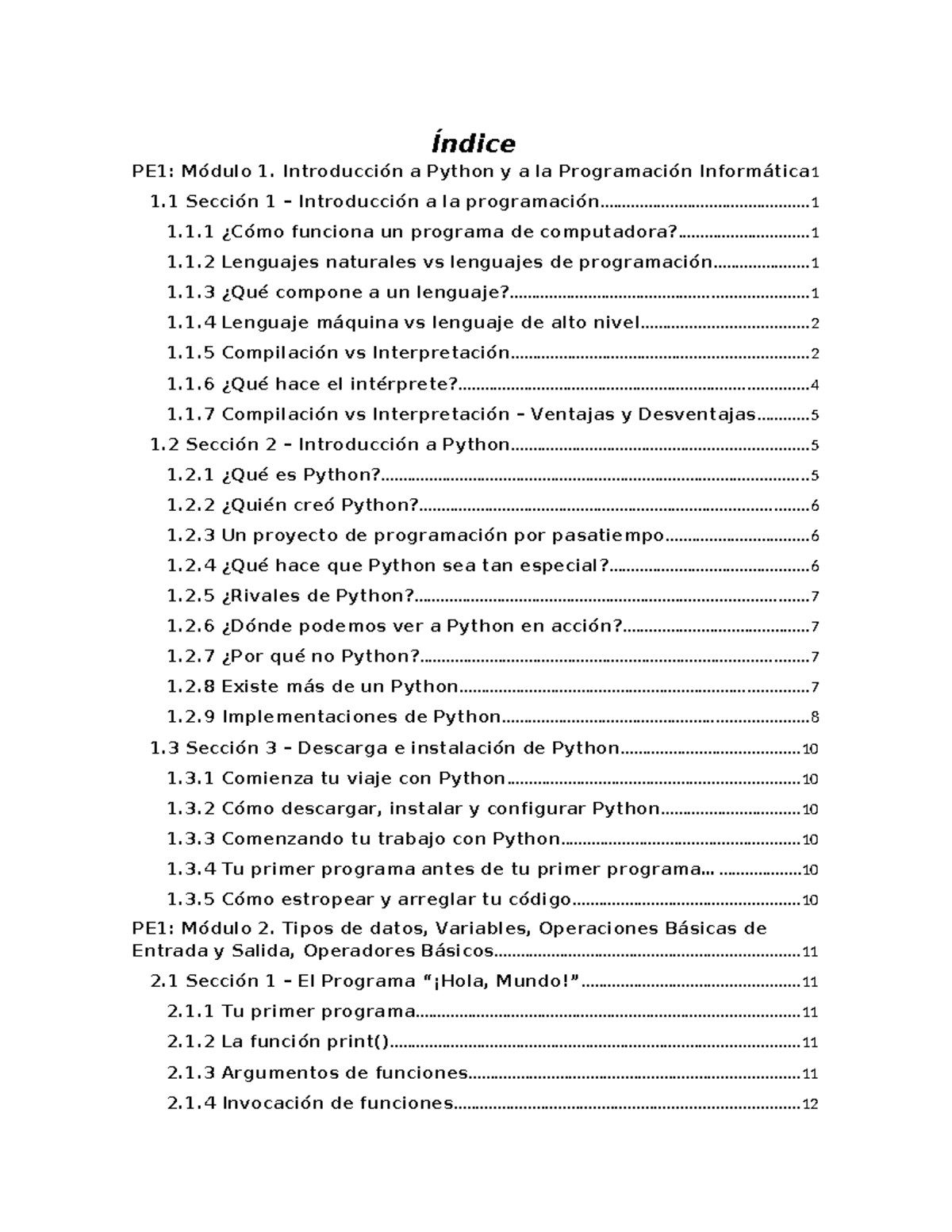 Notas del Módulo 1: Introducción a Python y Programación Informática ...
