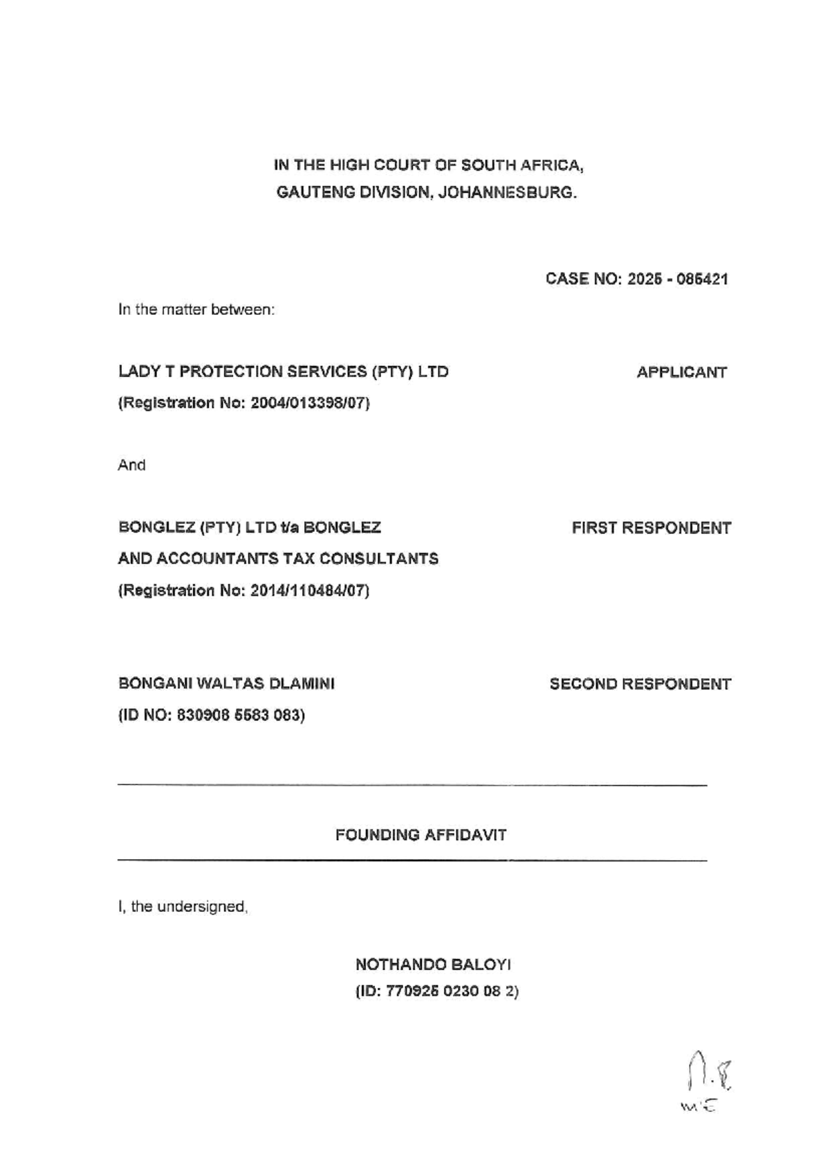 Application for Default Judgment - Case No: 2026 0856421 - Studocu