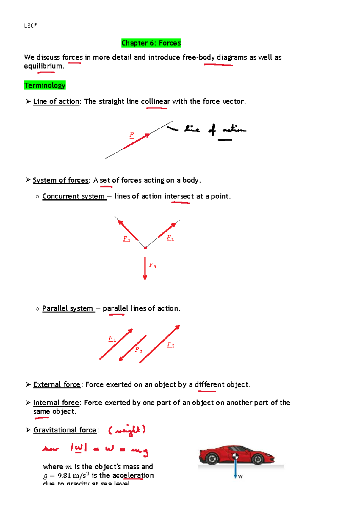 Chapter 6: Forces - Key Concepts and Diagrams - Studocu